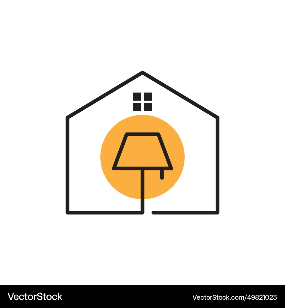 Interior lamp icon logo design Royalty Free Vector Image