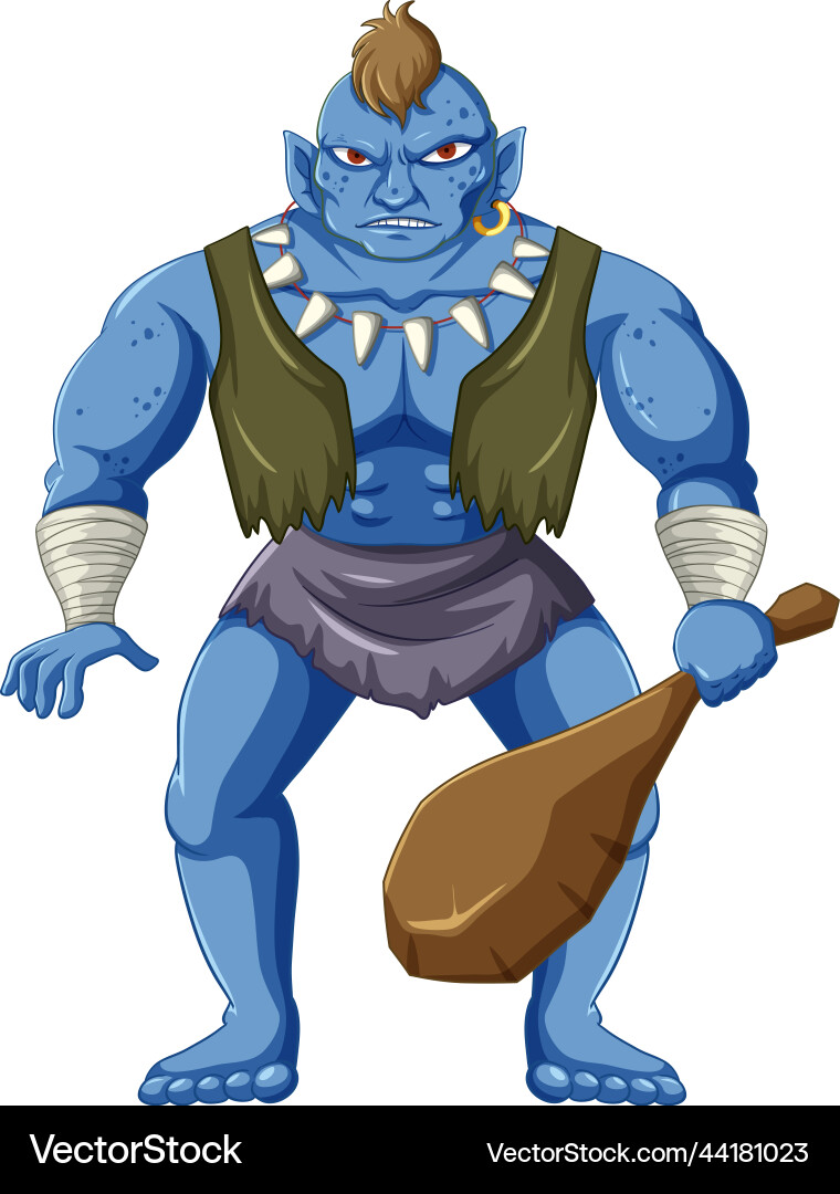 Orc cartoon character isolated Royalty Free Vector Image