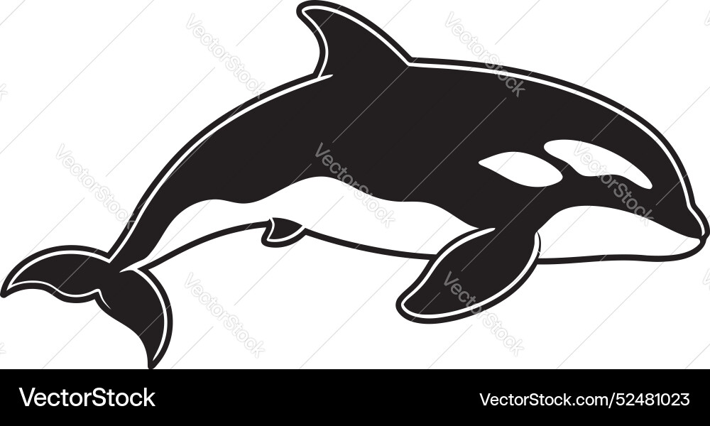 Precious predator sweet orca icon chibi cetacean Vector Image