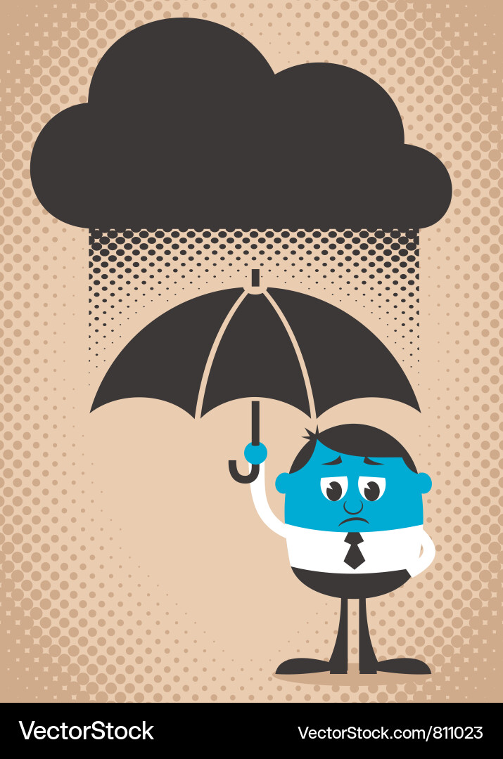 Sad man Royalty Free Vector Image - VectorStock