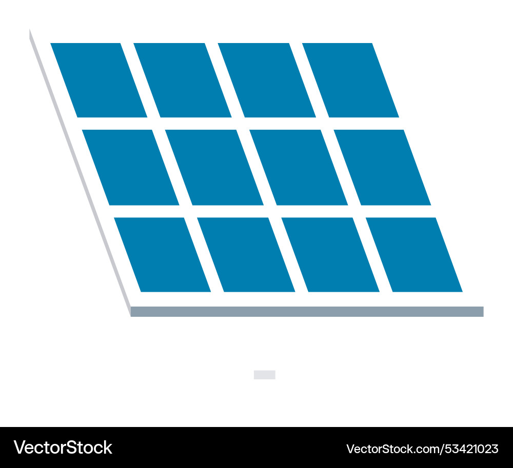 Solar panel representation clean energy source Vector Image