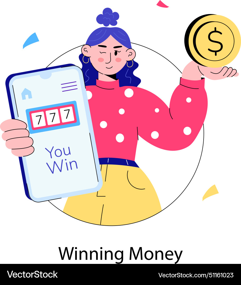 Winning money Royalty Free Vector Image - VectorStock