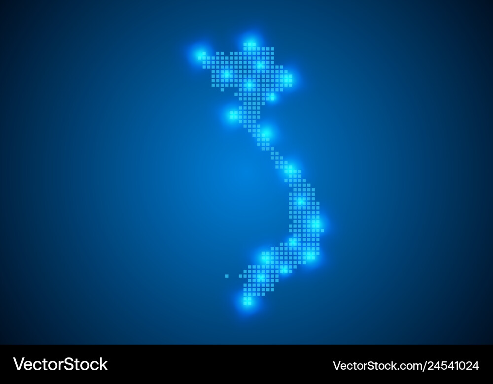 Abstract Blue Network Map Royalty Free Vector Image