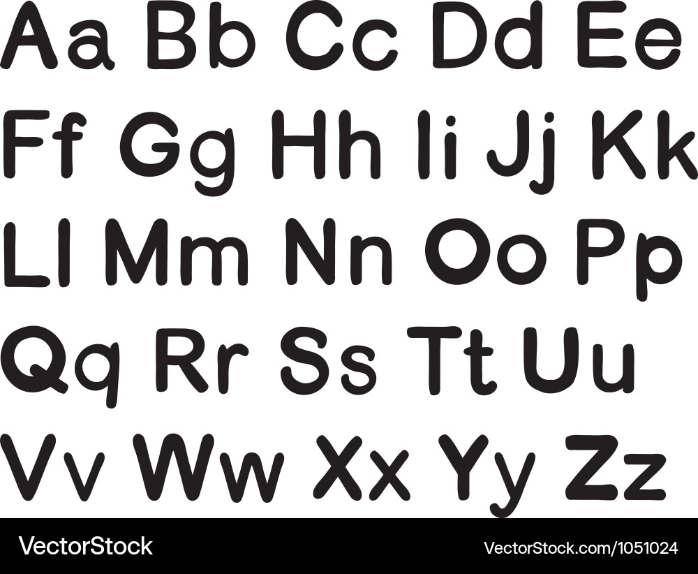 English alphabets Royalty Free Vector Image - VectorStock