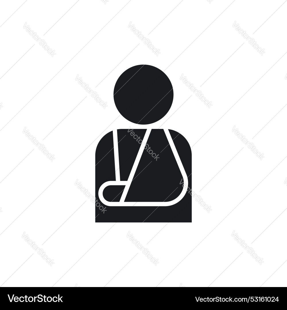 Injured man icon symbol on white background Vector Image