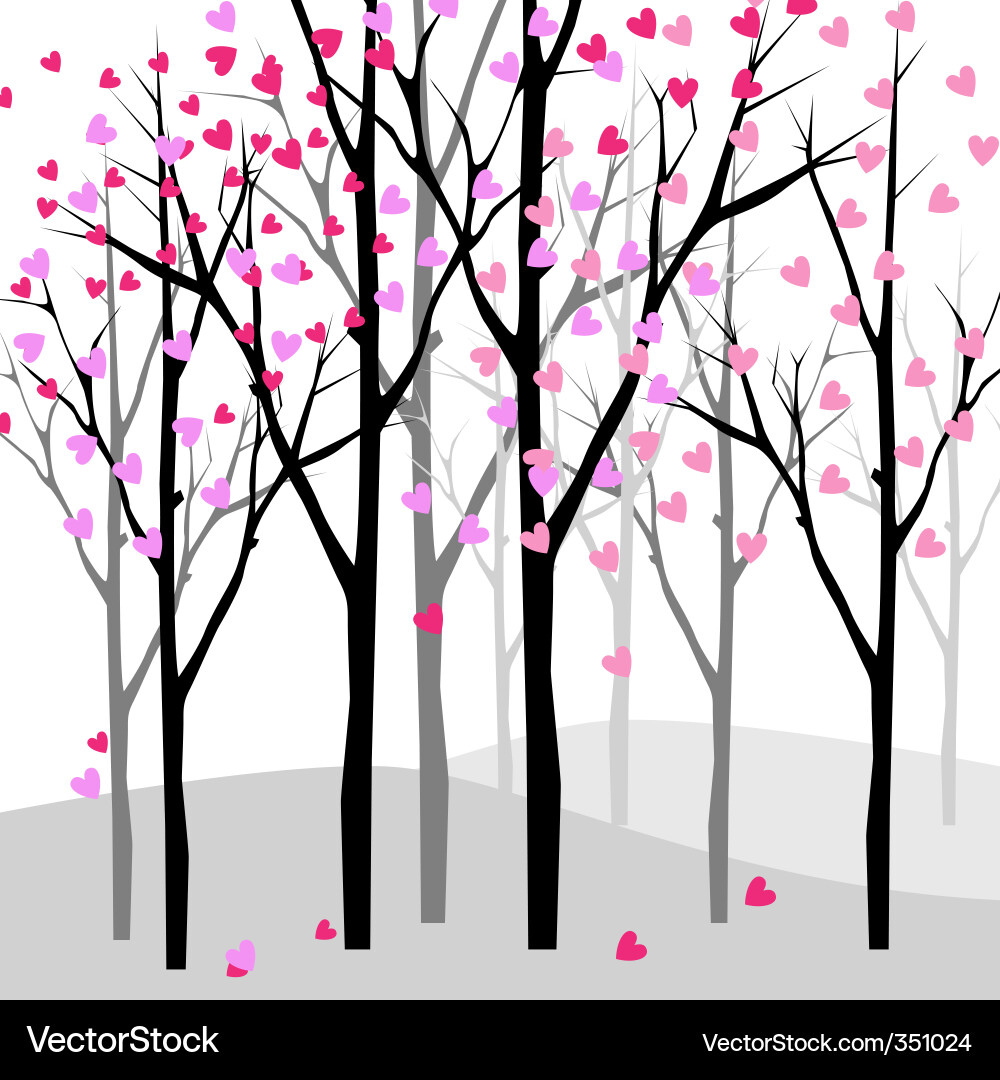 Love tree Royalty Free Vector Image - VectorStock