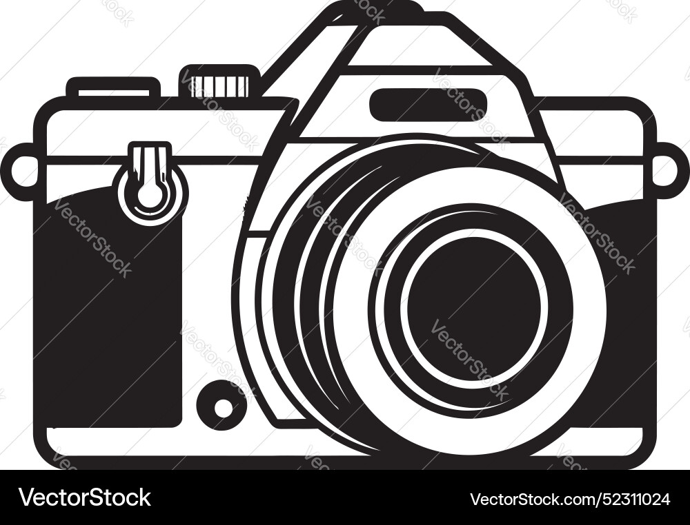 Modern camera silhouette a timeless logo design Vector Image