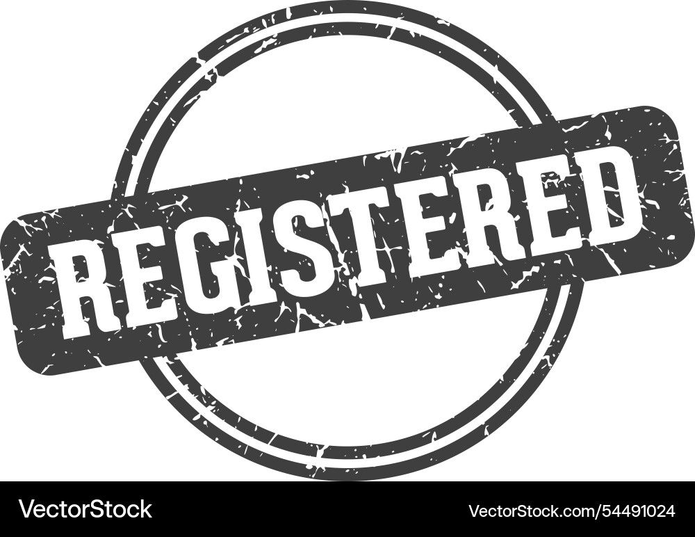 Registered stamp Royalty Free Vector Image - VectorStock