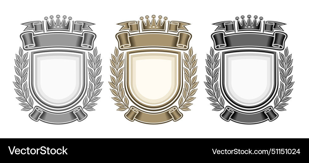 Royal crests set Royalty Free Vector Image - VectorStock