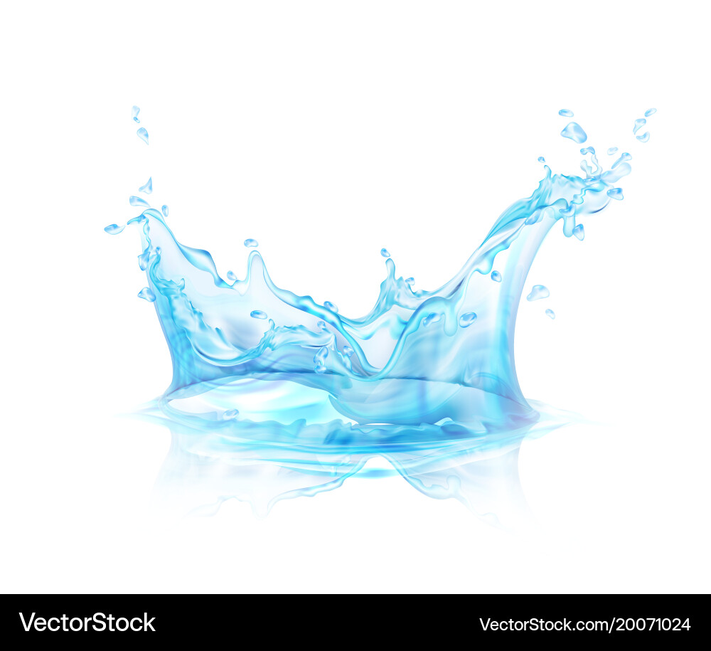 Translucent water splash isolated on transparent Vector Image