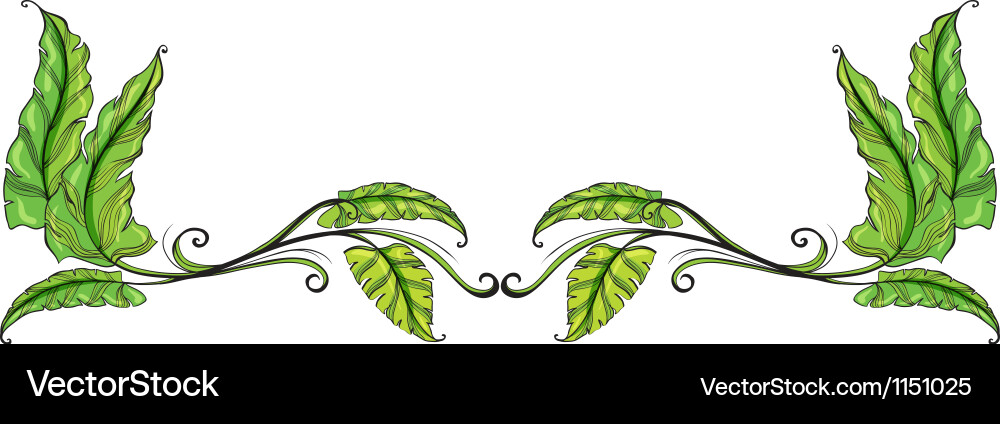 A leafy border Royalty Free Vector Image - VectorStock