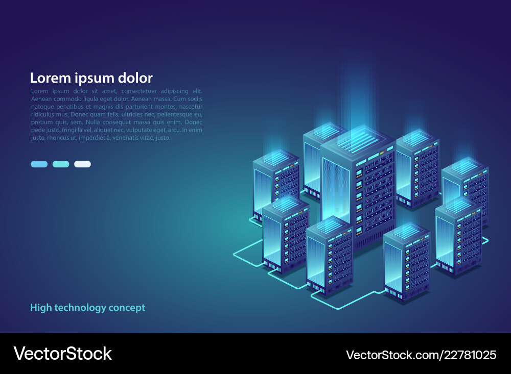 Cloud Data Center Technology Concept Royalty Free Vector
