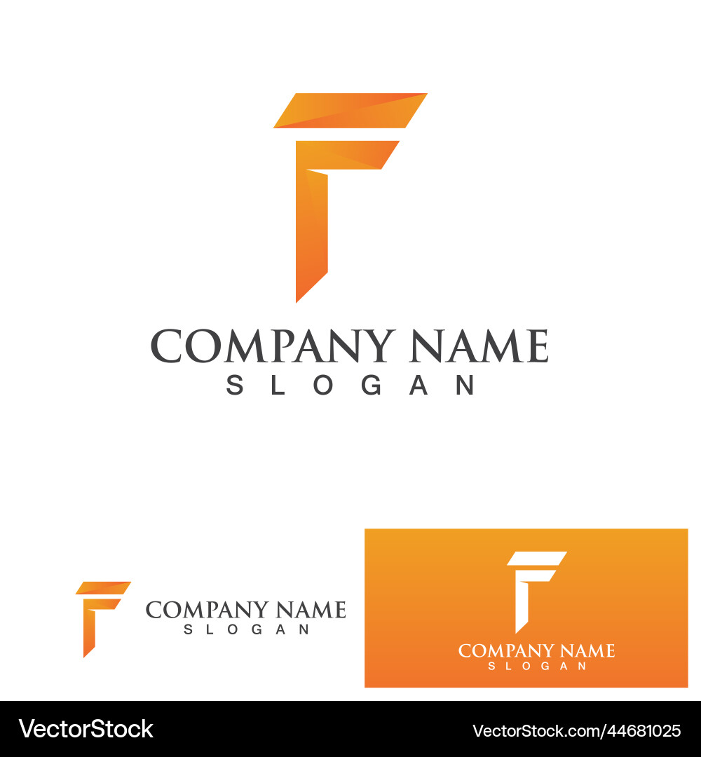 F logo and symbol icon Royalty Free Vector Image