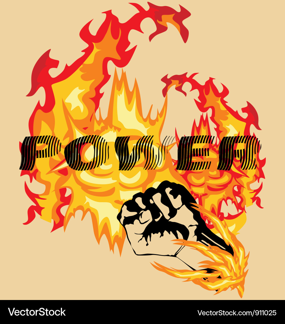 Fire hand Royalty Free Vector Image - VectorStock
