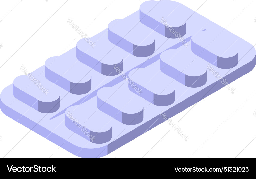 Isometric of blister pack Royalty Free Vector Image