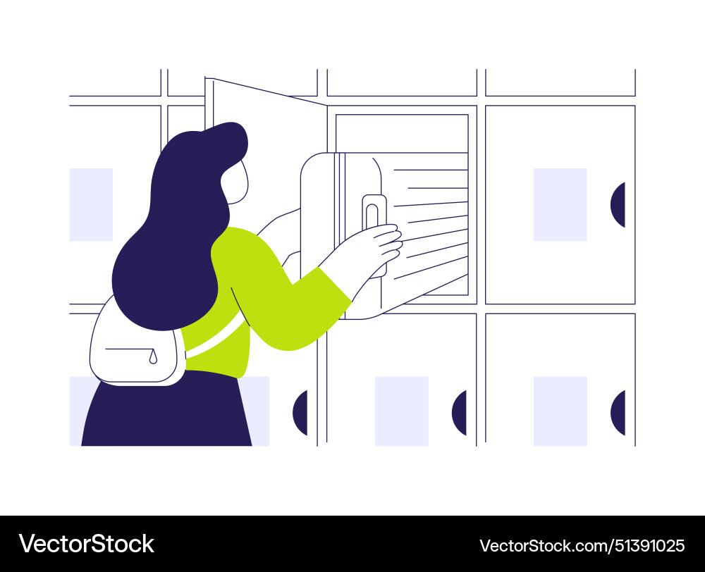 Luggage storage abstract concept Royalty Free Vector Image