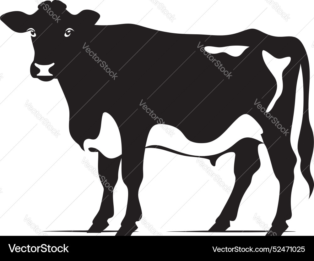 Natural pasture harmony full body cow design Vector Image
