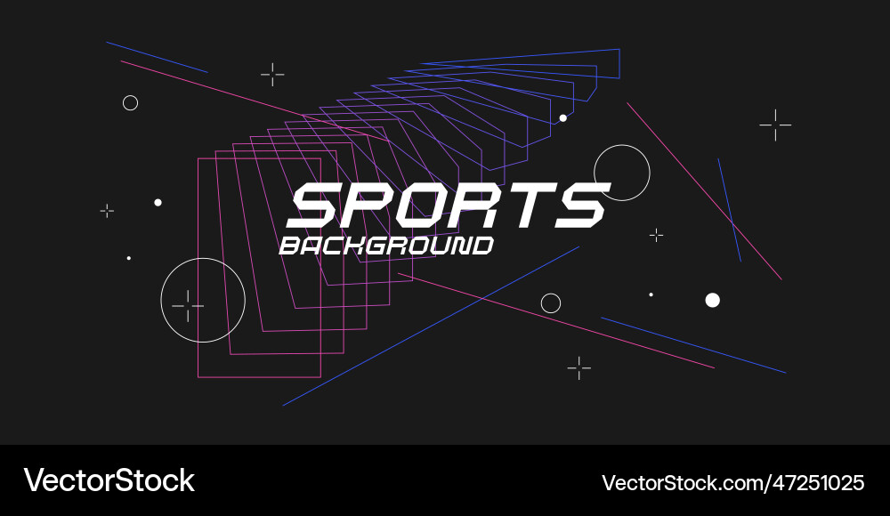 Sports poster abstract background with dynamic Vector Image