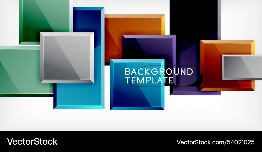 Square shape color abstract geometry Royalty Free Vector