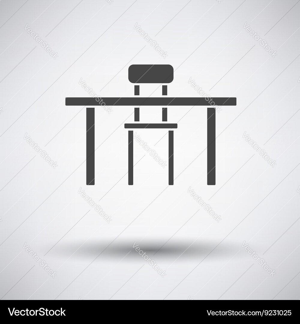 Table and chair icon Royalty Free Vector Image
