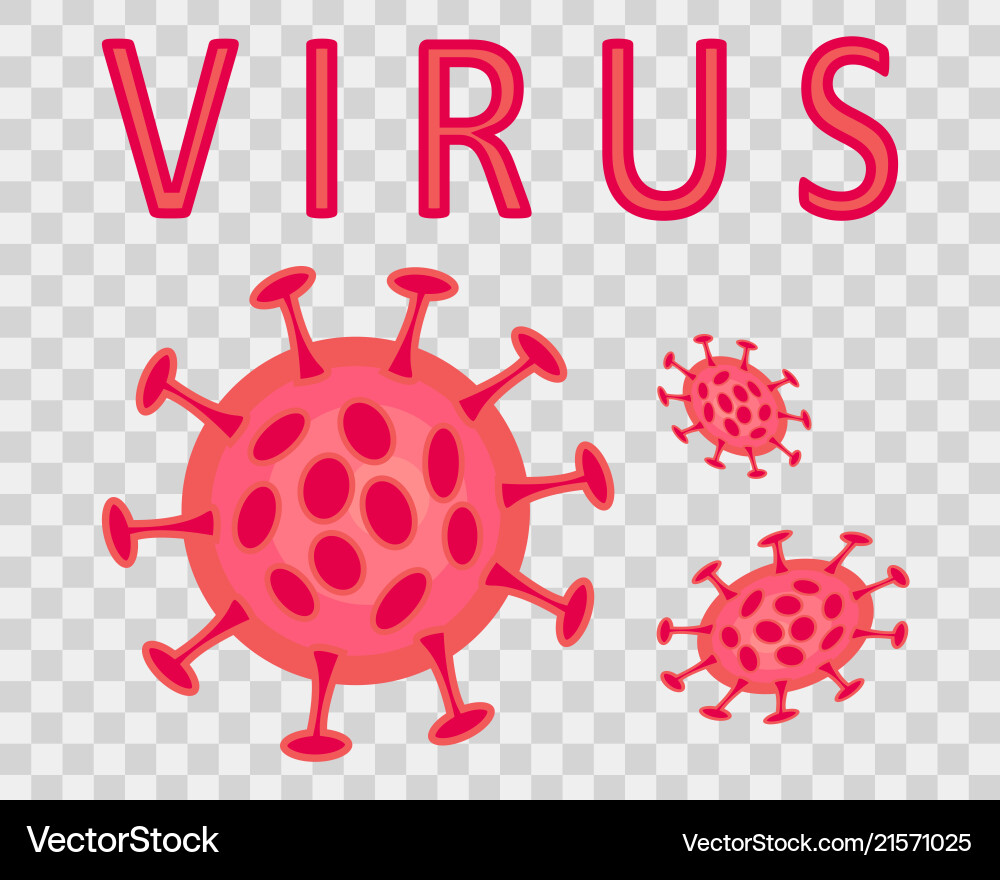 Virus set isolated Royalty Free Vector Image - VectorStock