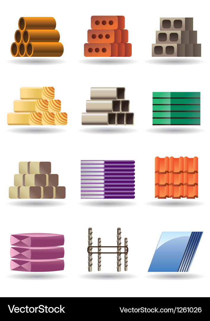 Building and constructions materials Royalty Free Vector