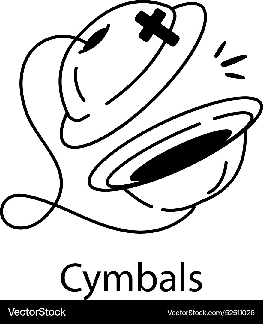 Cymbals Royalty Free Vector Image - VectorStock