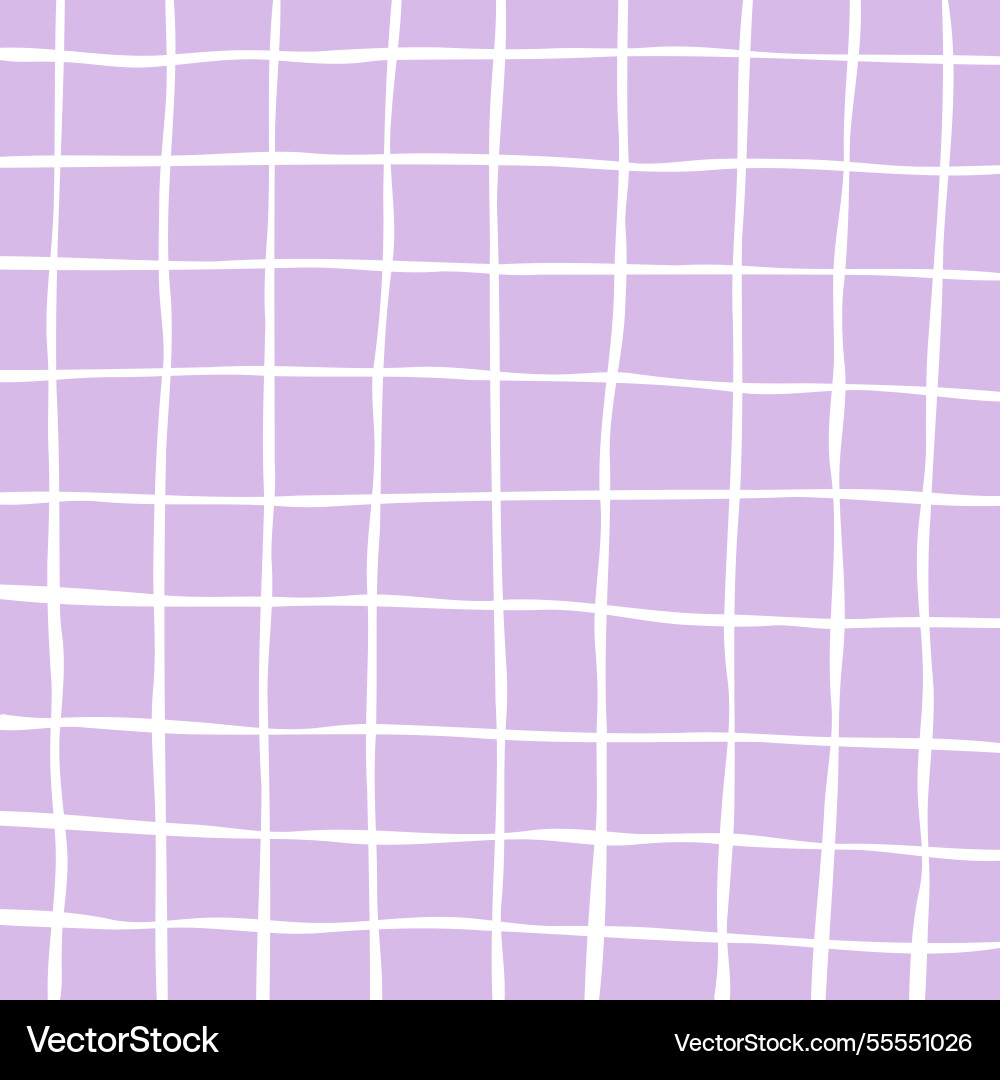 Hand drawn purple cute grid pattern for background