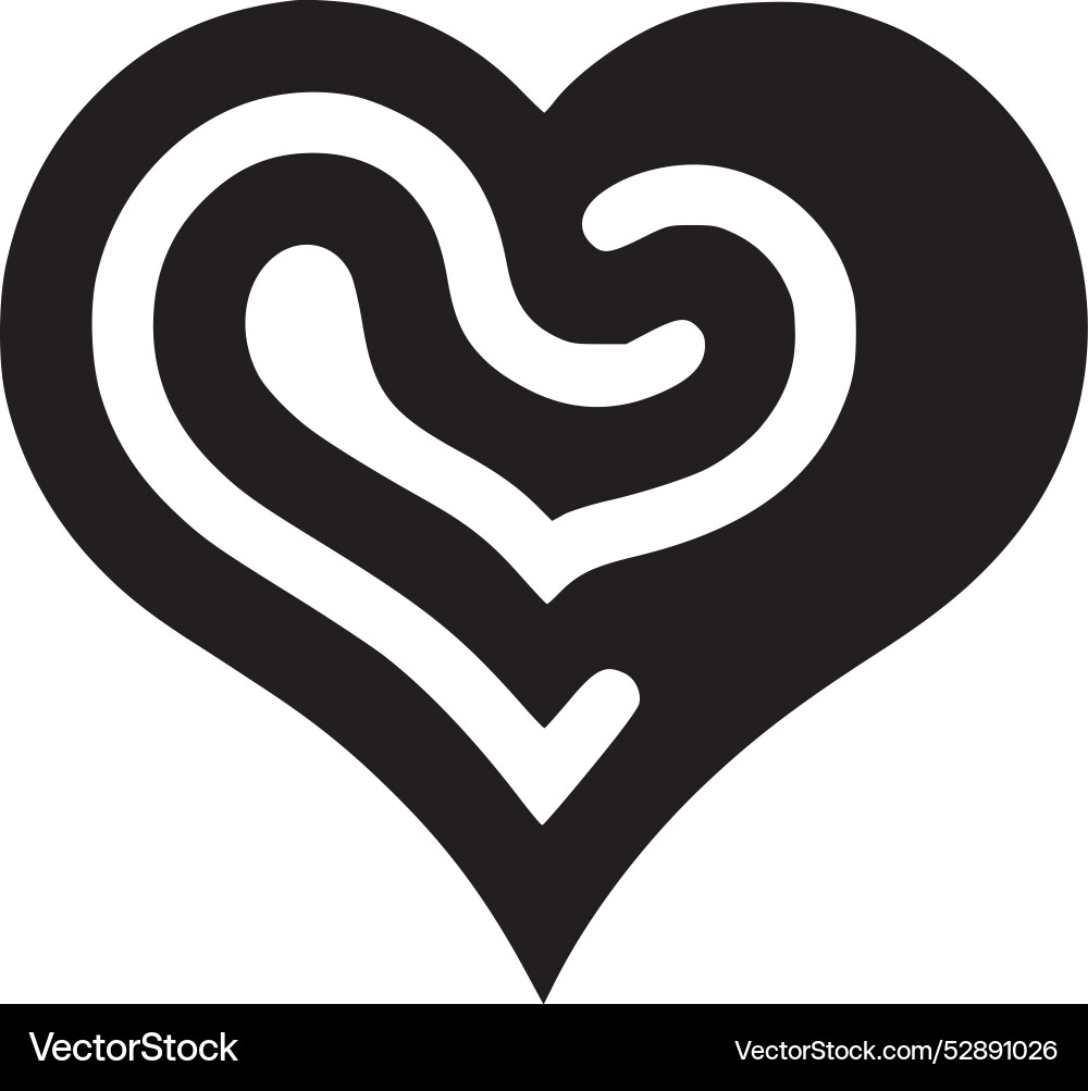 Heart - minimalist and simple silhouette Vector Image