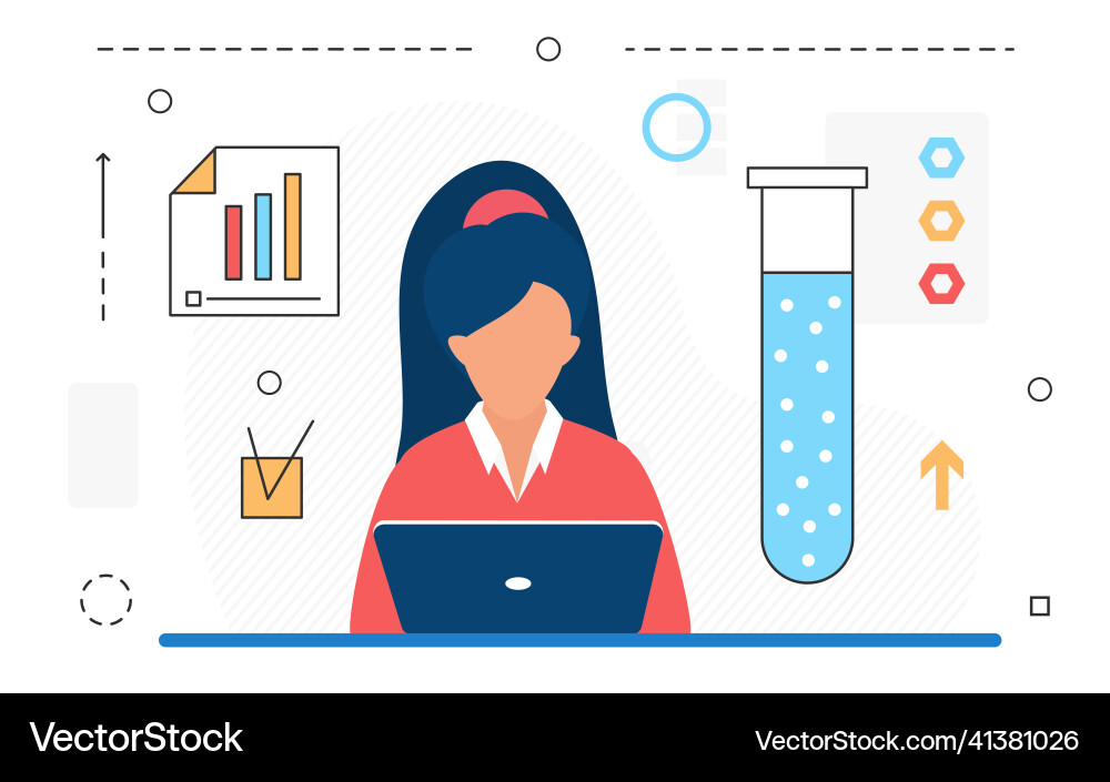 Industrial manufacturing laboratory work Vector Image