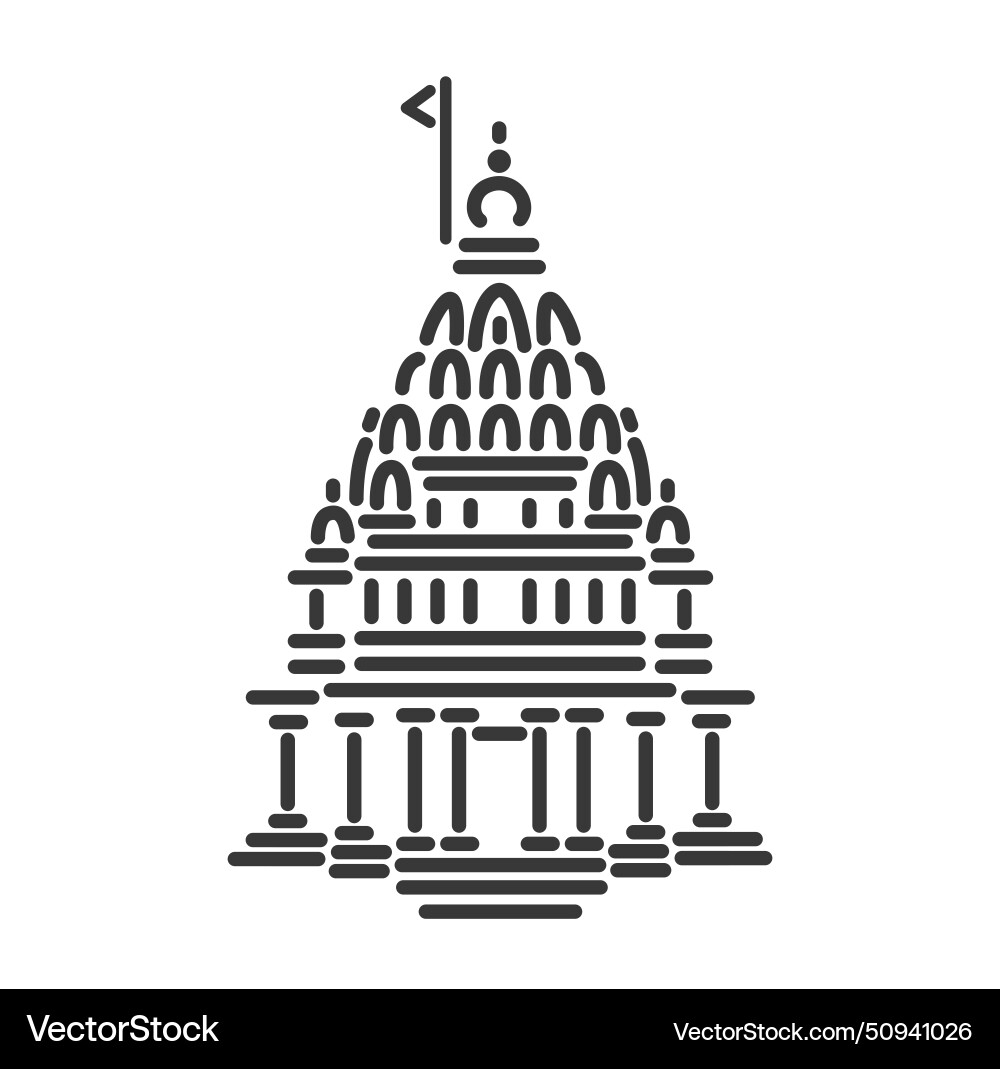 Mahakaleshwar temple icon Royalty Free Vector Image