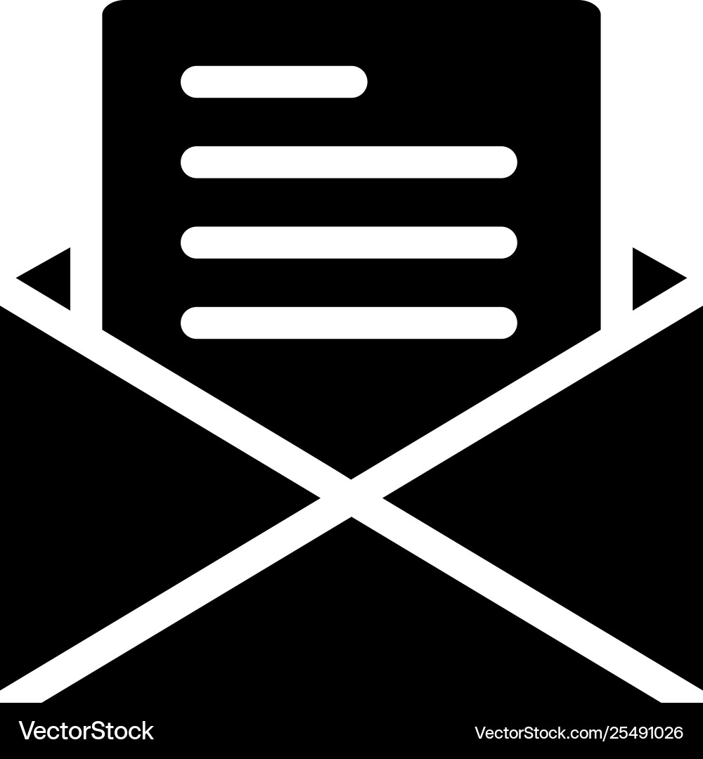 Opened email Royalty Free Vector Image - VectorStock