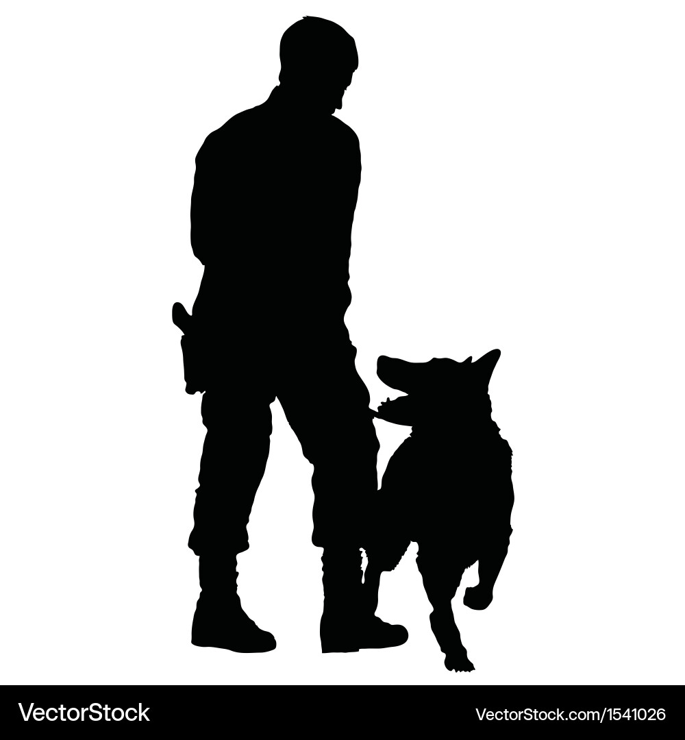 Police dog Royalty Free Vector Image - VectorStock