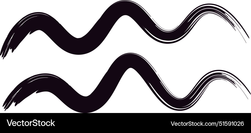 Waves brush strokes Royalty Free Vector Image - VectorStock