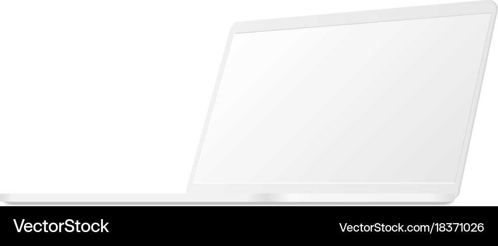White simple clear blank laptop Royalty Free Vector Image