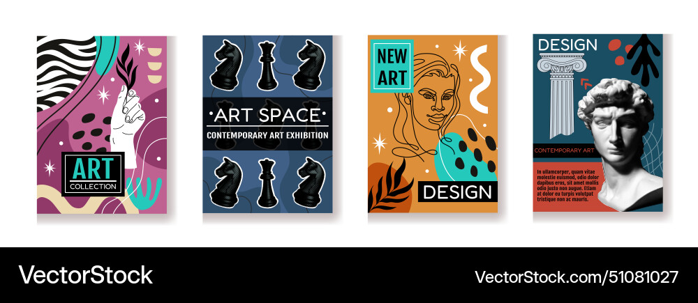 Art abstract poster modern design wall paint Vector Image