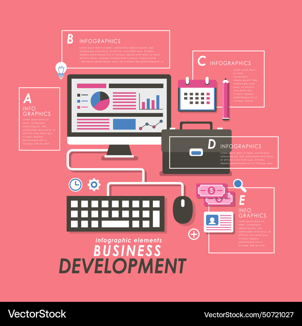 Business development concept Royalty Free Vector Image