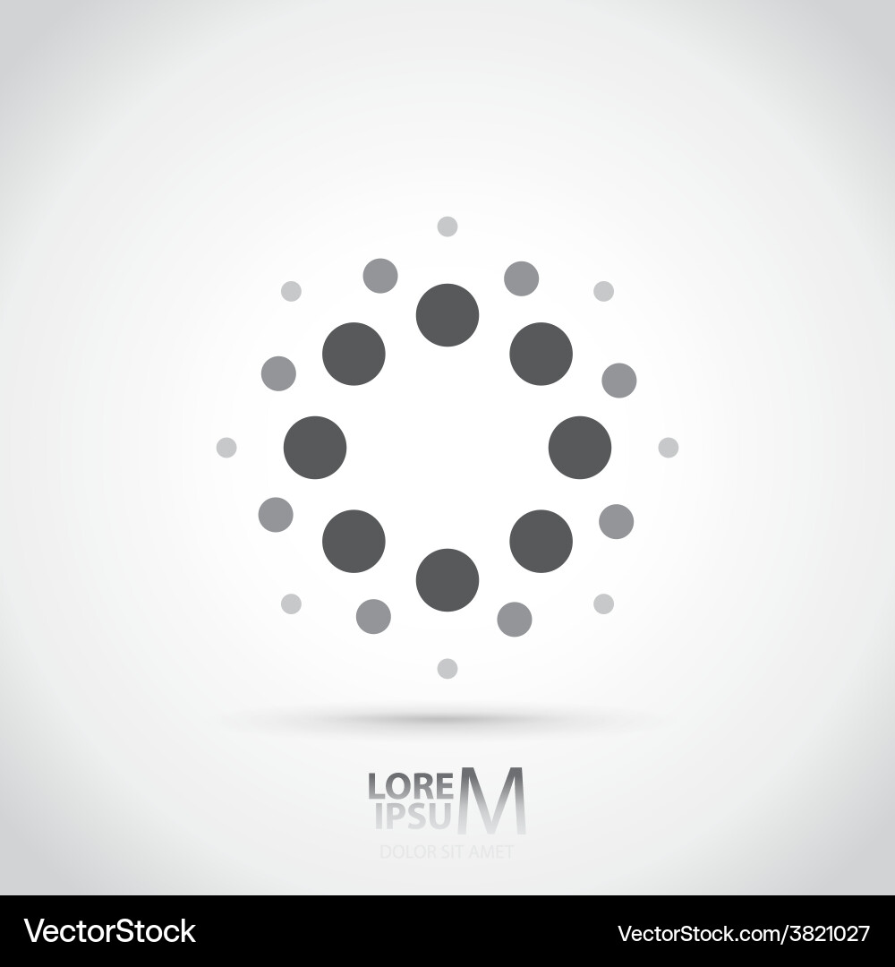 Dotted logo Royalty Free Vector Image - VectorStock