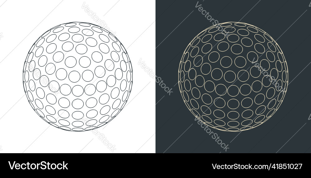 Golf ball Royalty Free Vector Image - VectorStock