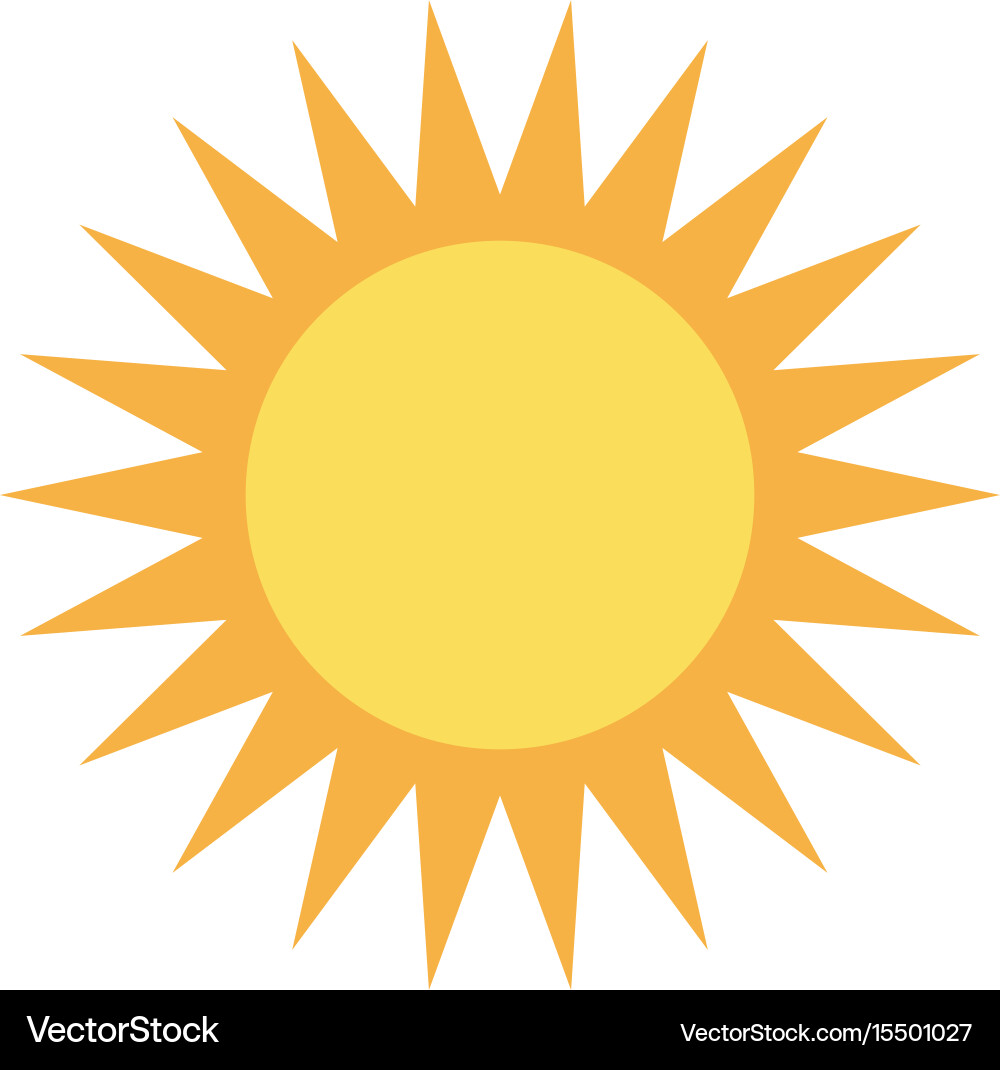 Isolated big sun Royalty Free Vector Image - VectorStock