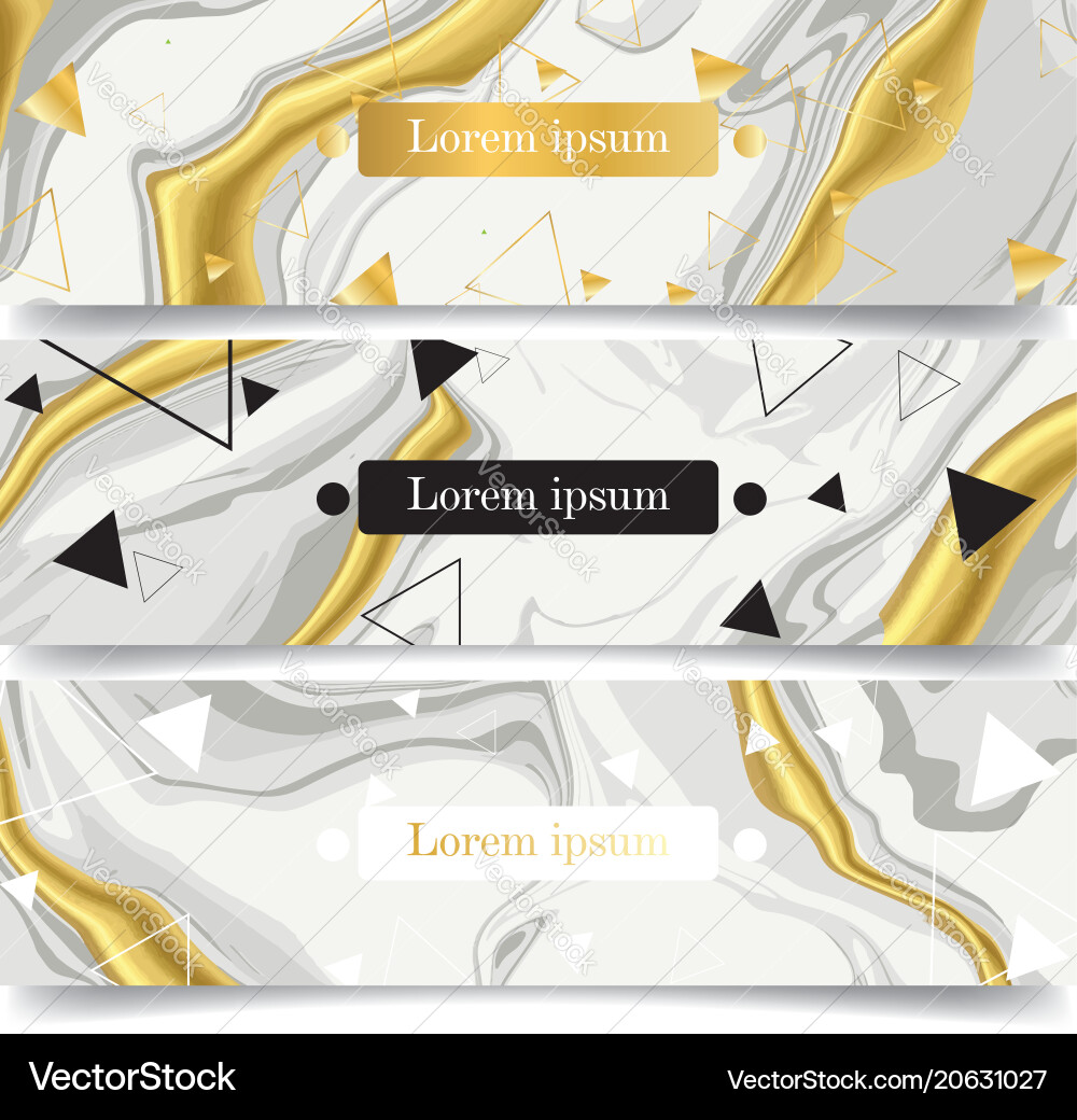 Marble brochure and banner Royalty Free Vector Image
