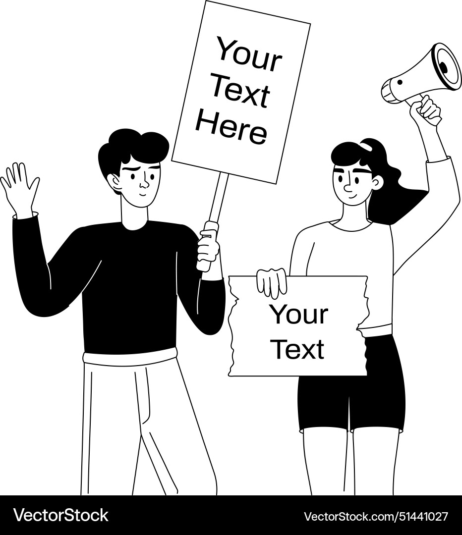 Protest campaign Royalty Free Vector Image - VectorStock