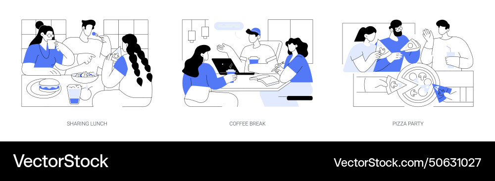 Student meals isolated cartoon Royalty Free Vector Image