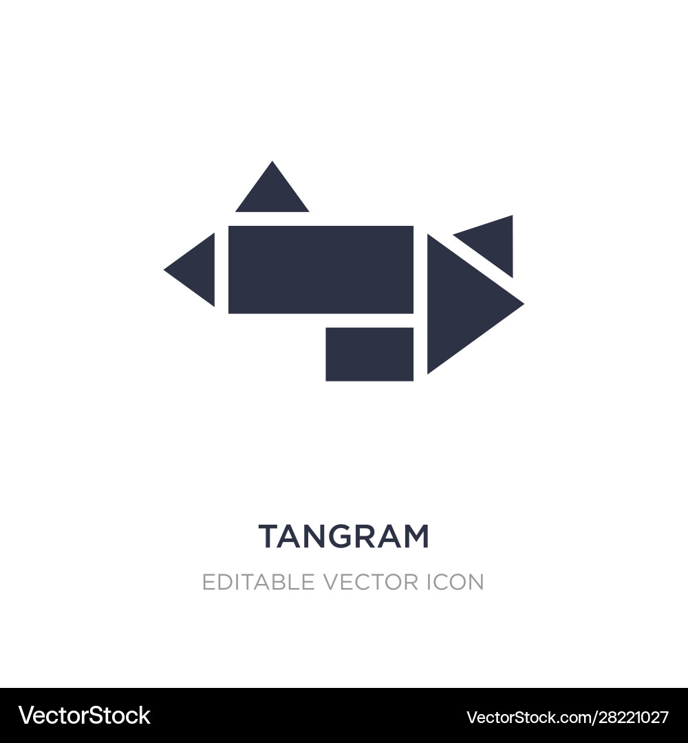 Tangram icon on white background simple element Vector Image