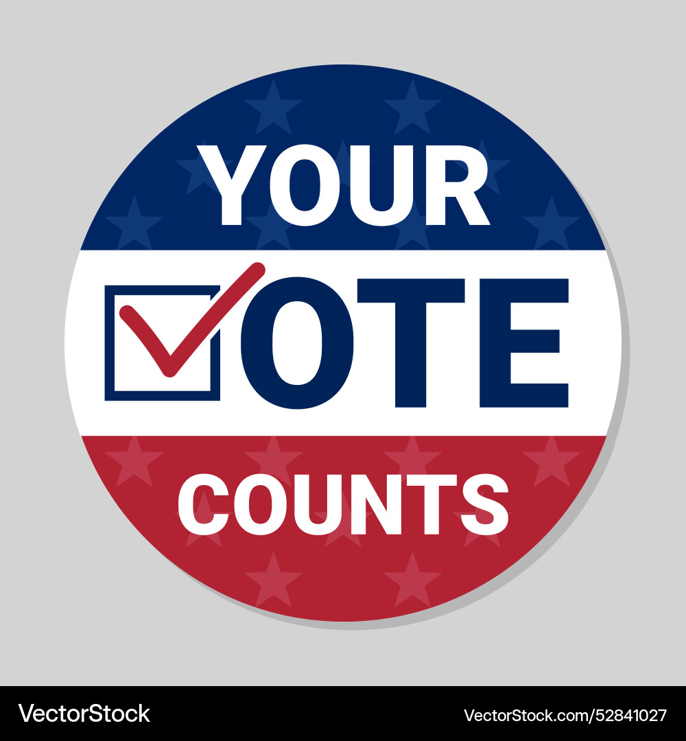 Usa election your vote counts presidential Vector Image