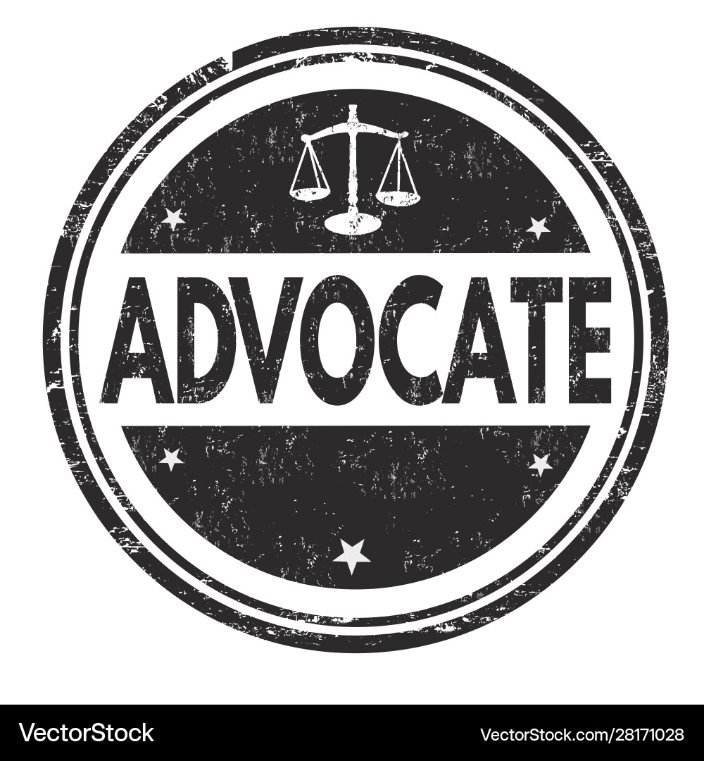Advocate grunge rubber stamp Royalty Free Vector Image