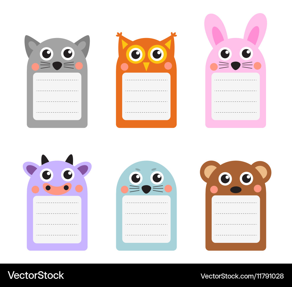 Animal Note Collection - Cute Stickers & Labels