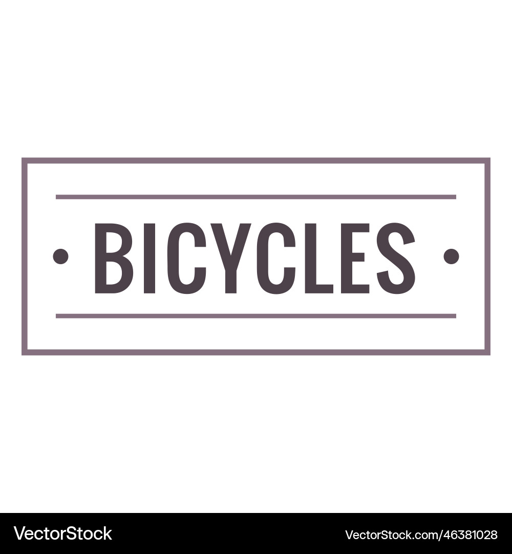 Bicycles label strroke Royalty Free Vector Image