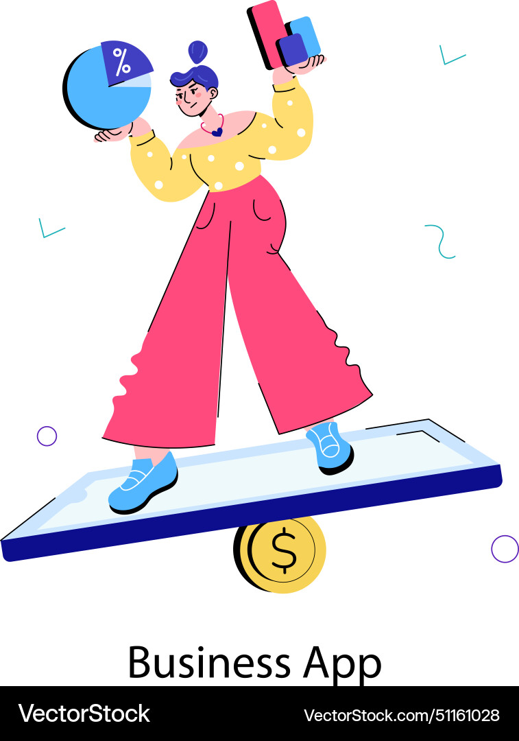 Business app Royalty Free Vector Image - VectorStock