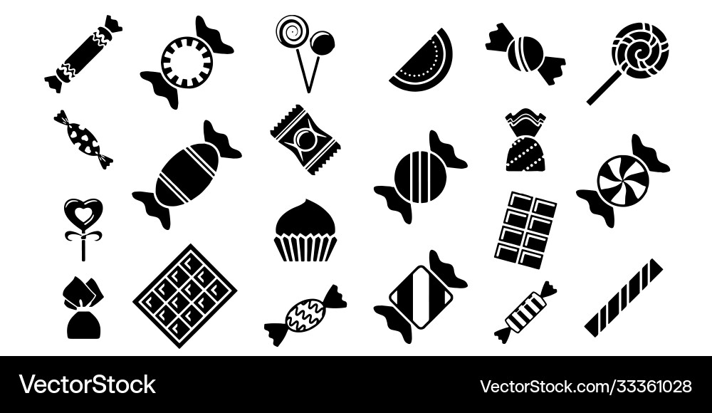 Candy icon set Royalty Free Vector Image - VectorStock